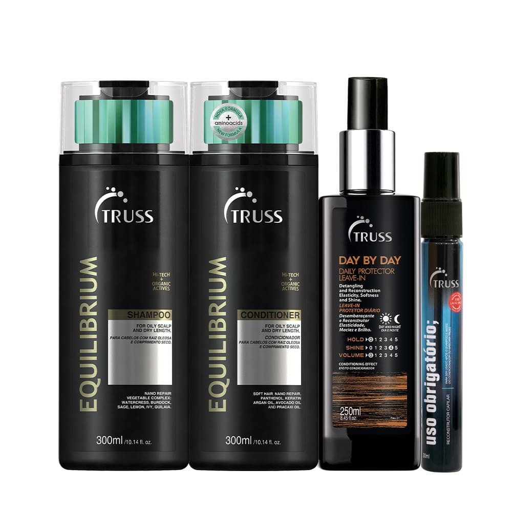 Kit Truss Equilibrium Day Cabelos Oleosos (4 produtos) | Shopee Brasil