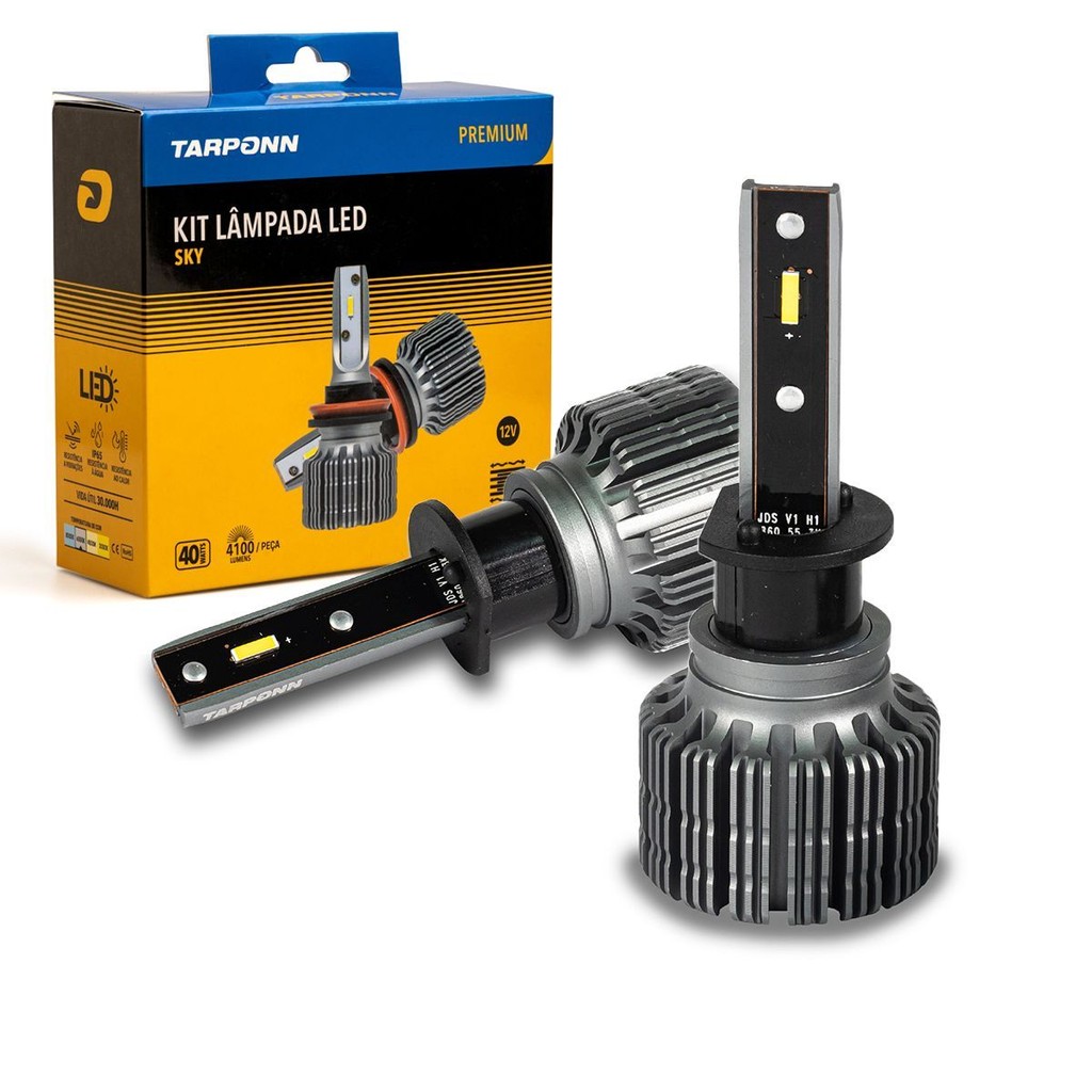 Kit Lampada Led Sky 6000k H1 80w 8200lm Tarponn | Shopee Brasil
