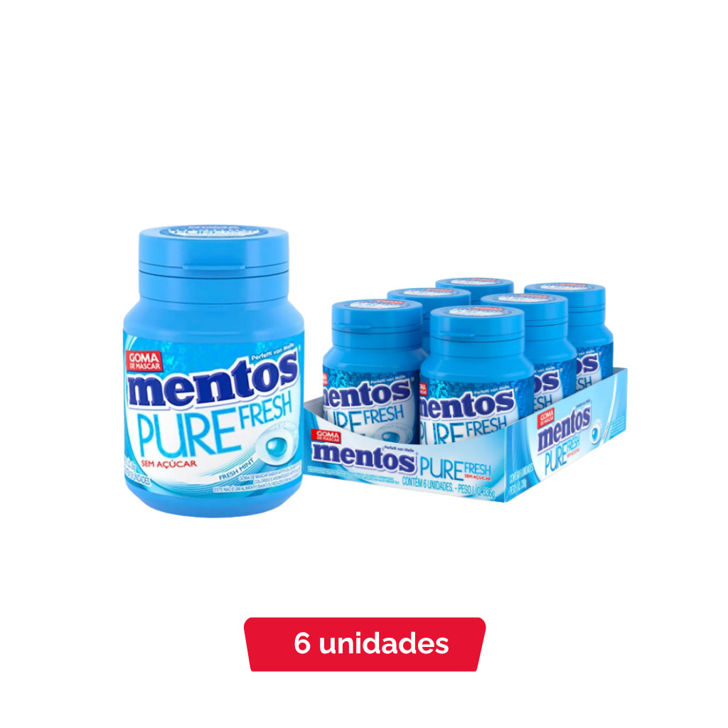 Kit Mentos Pure Fresh Garrafa Mint - 6 Unidades | Shopee Brasil