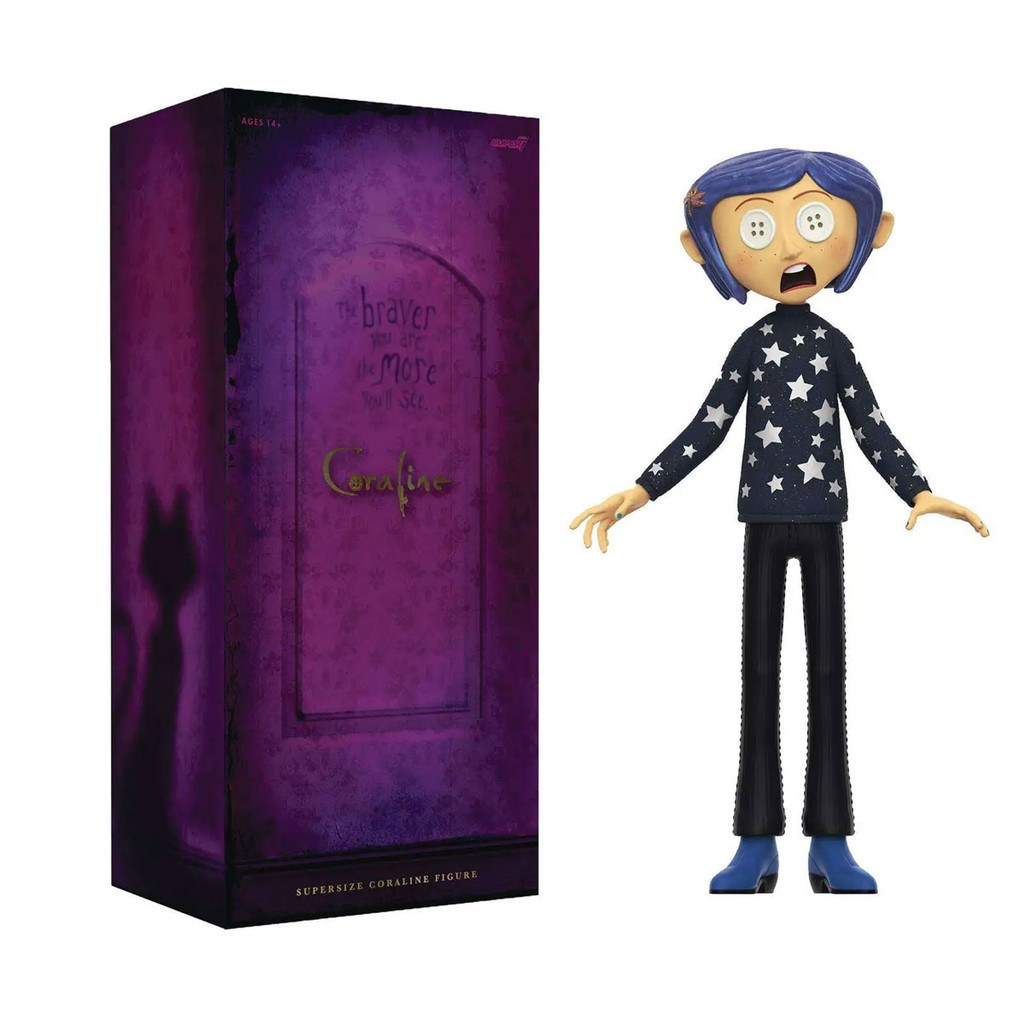 SUPER7 Coraline Supersize Coraline Button Eyes Action Figure | Shopee ...
