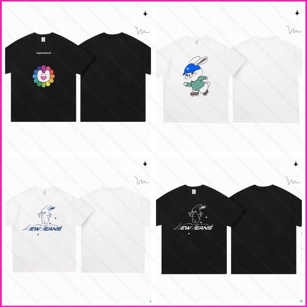PS2 NEWJEANS NJZ Camiseta BUNNY Manga Curta top KPOP MINJI HANNI ...