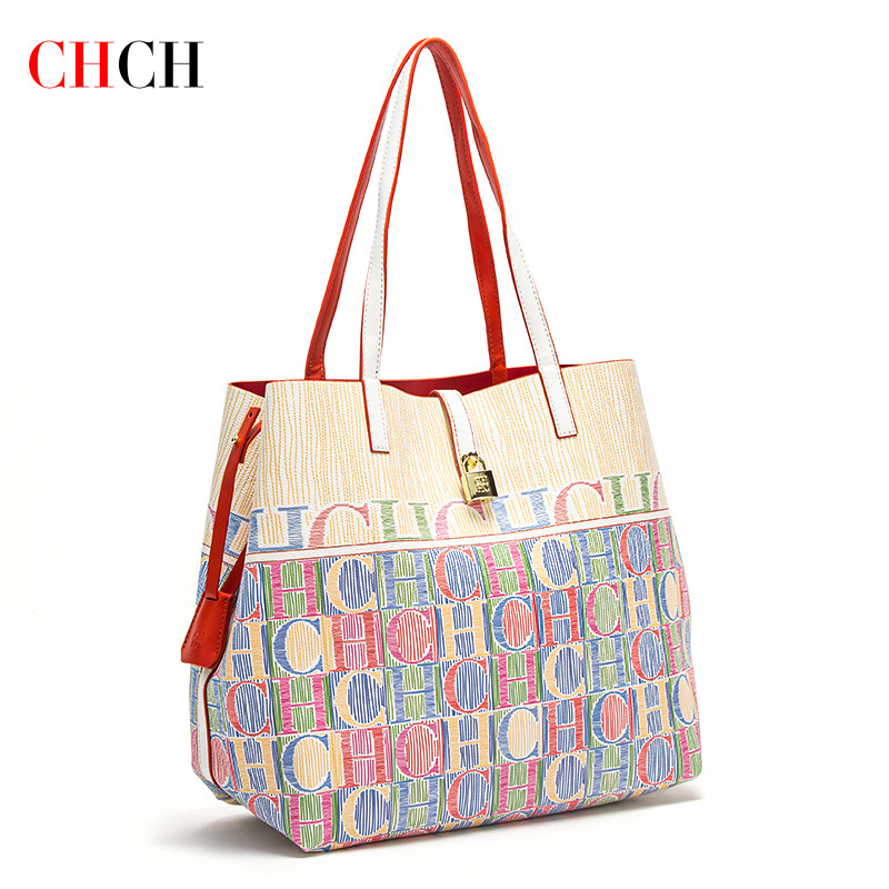 CHCH Saco Tote Feminino Novo Impresso De Grande Capacidade Compras Mãe ...