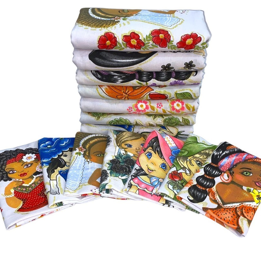 Pano Para Fazer Saia Crochê Boneca Artesã Glitter Kit C/10, Cindy ...