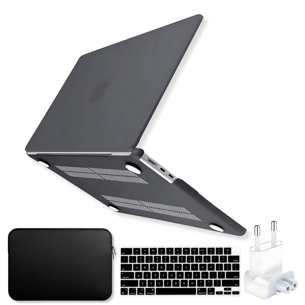 Kit Capa Para MacBook Air 13 Pol M2 M3 +Bag +Prot Teclado +Plug BR ...