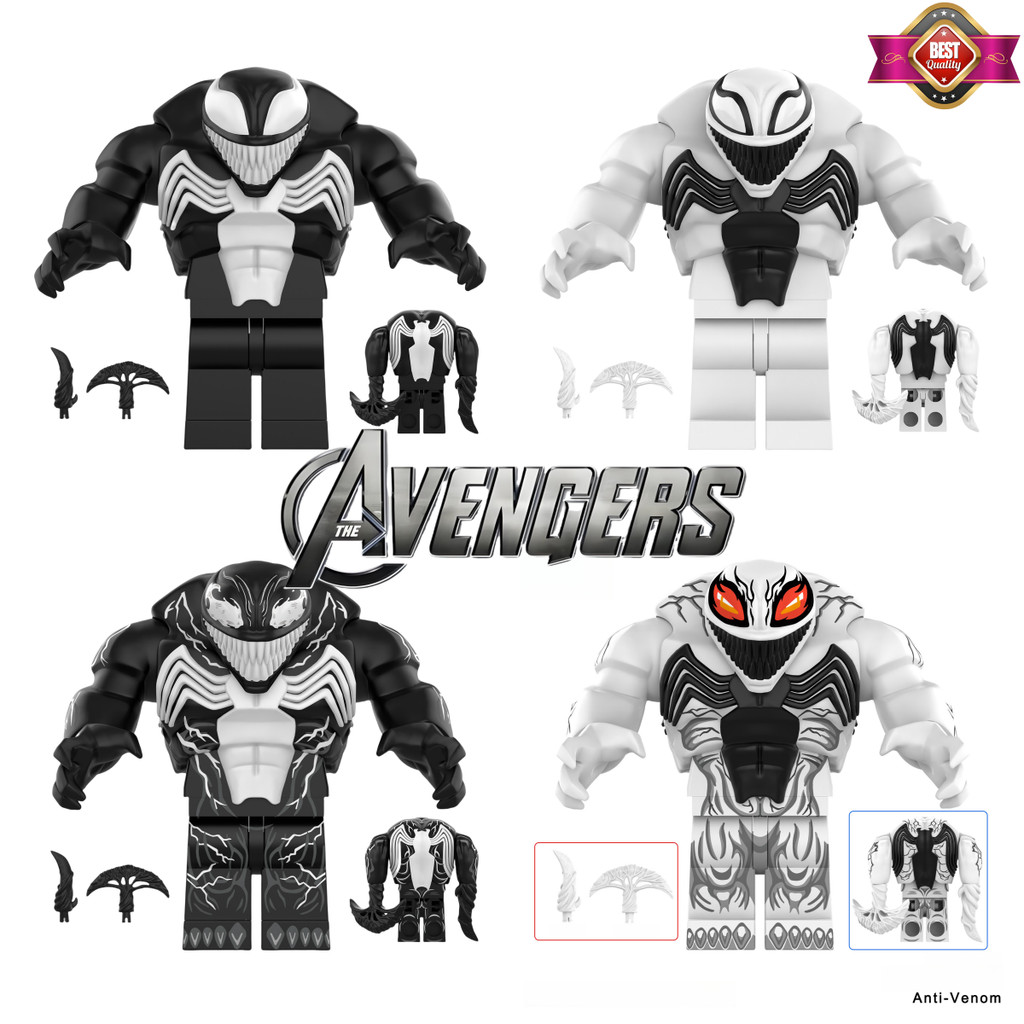 Compatível com LEGO Marvel Animação Super Heroes Série Venom Serum ...