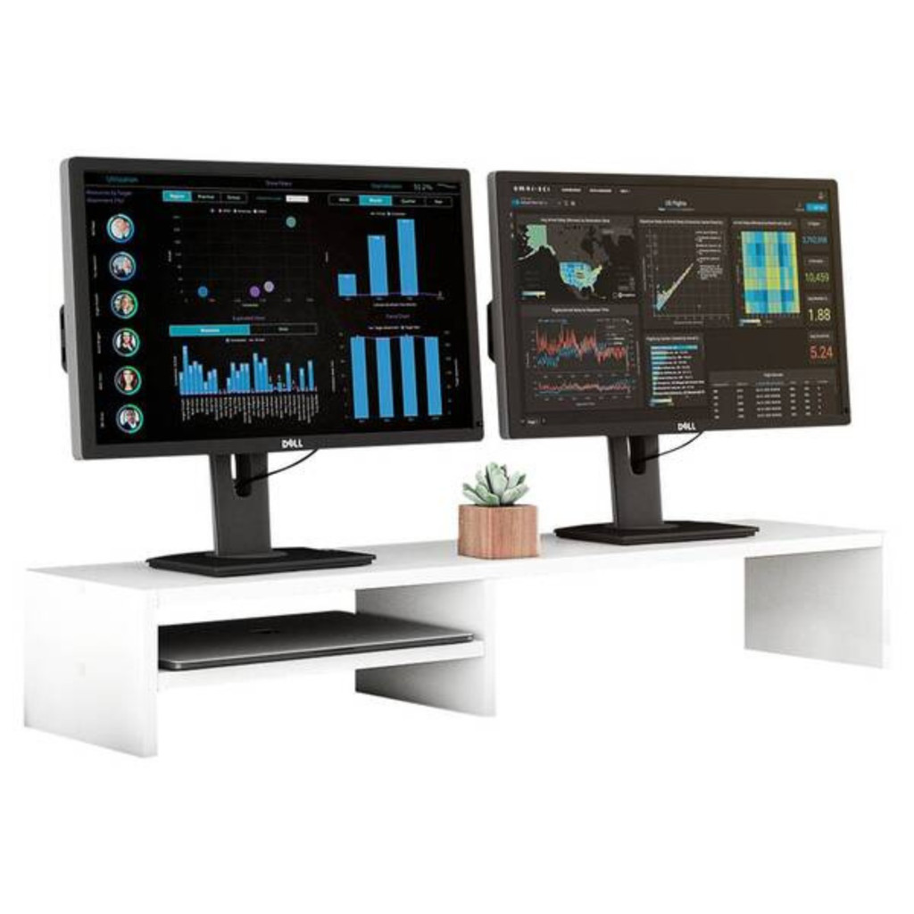 BASE SUPORTE DUPLA PARA COMPUTADOR MDF 80CM ELEVADO | Shopee Brasil