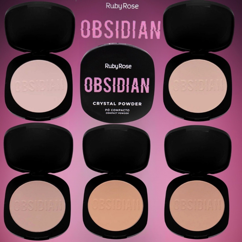 Pó Compacto Obsidian Crystal Powder by Ruby Rose | Shopee Brasil