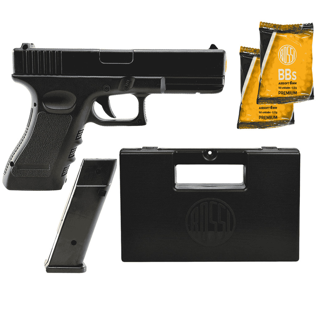 Pistola V20 Airsoft 6mm Full Metal Vigor + Case Rígido + BBs 0.12g ...