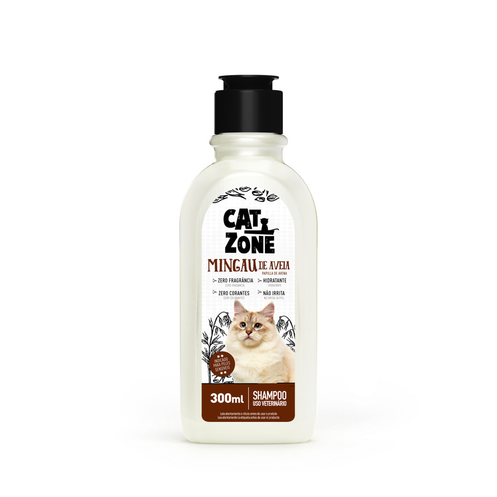 SHAMPOO GATOS MINGAU DE AVEIA CAT ZONE 300ML | Shopee Brasil