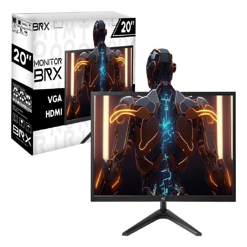 Monitor Brx Led 20 Polegadas Hdmi/vga 60hz 110/220v | Shopee Brasil