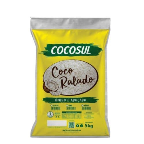 Coco Ralado Flocado Umido 5 kg Cocosul | Shopee Brasil