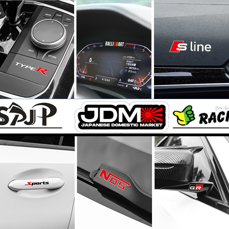 Autocolantes Padrão JDM De Metal Para Carros Interior E Exterior ... Autocolantes Padrão JDM De Metal Para Carros Interior E Exterior ...