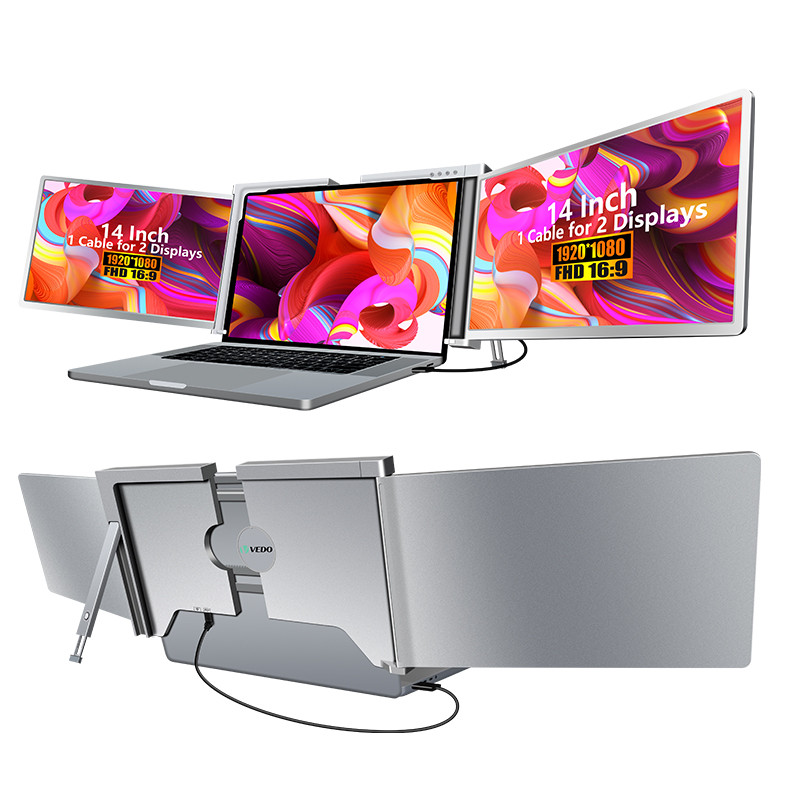 Monitor triplo VEDO FHD 1080P IPS para laptops Monitor multimodo ...