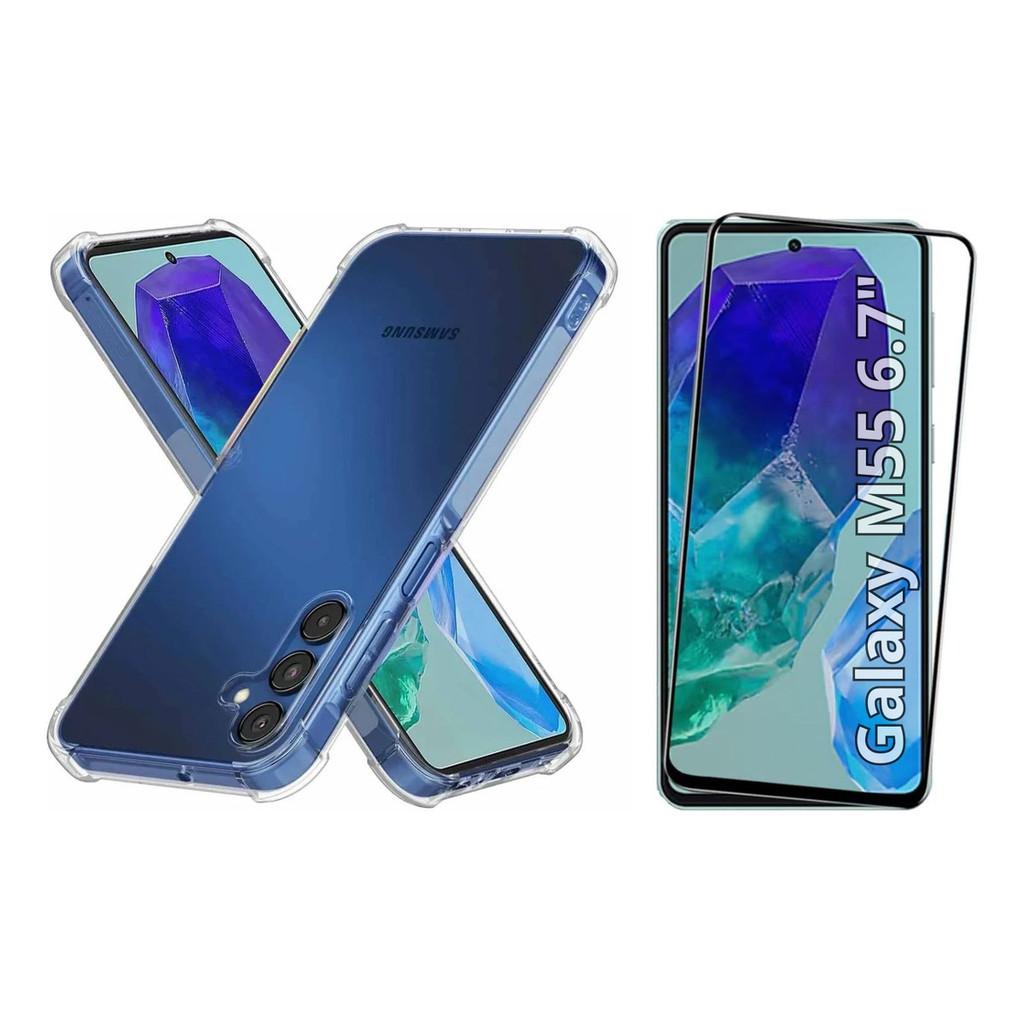 Capa Case Capinha Anti Impacto Para Galaxy M55 Película 3d Vidro