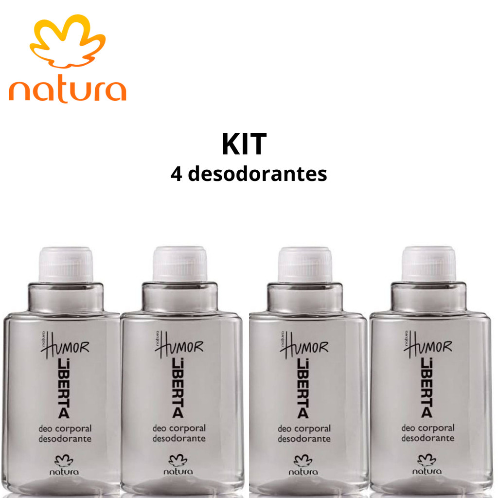 REFIL DESODORANTE NATURA HUMOR LIBERTA UNISSEX -4 UNIDADES | Shopee Brasil