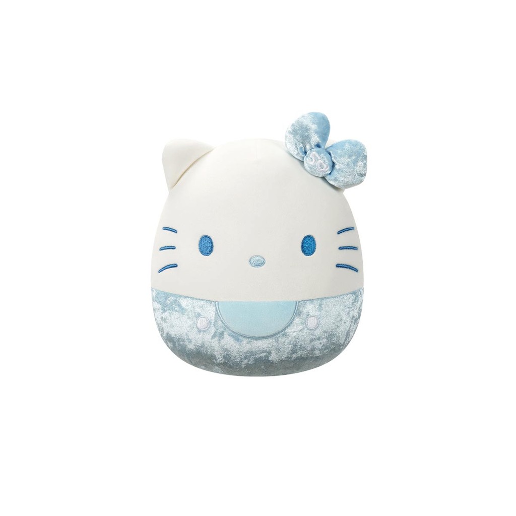 Pelúcia Hello Kitty Azul 20cm Veludo 50 anos Squishmallows | Shopee Brasil