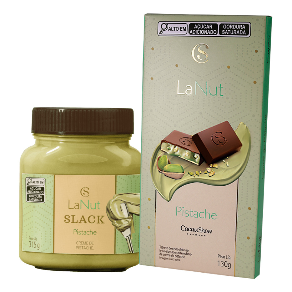 Creme De Pistache Slack Lanut + Tablete Cremoso Cacau Show | Shopee Brasil
