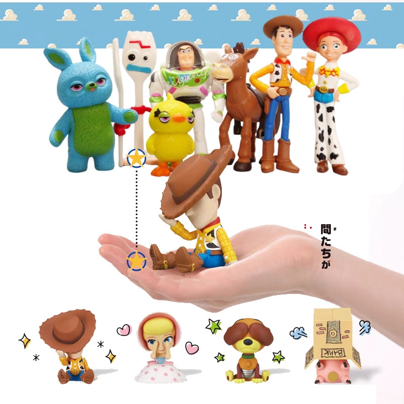 7pcs/set Toy Story 4 Doll Disney Woody Lightyear Rex Urso Alienígena ...