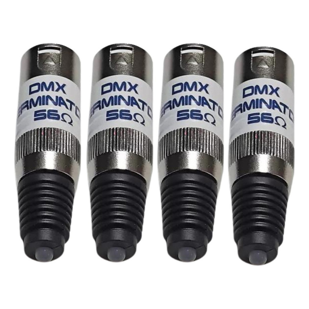 4 Terminador Dmx 56 Ohms Com Led Para Cabo Dmx Terminator | Shopee Brasil