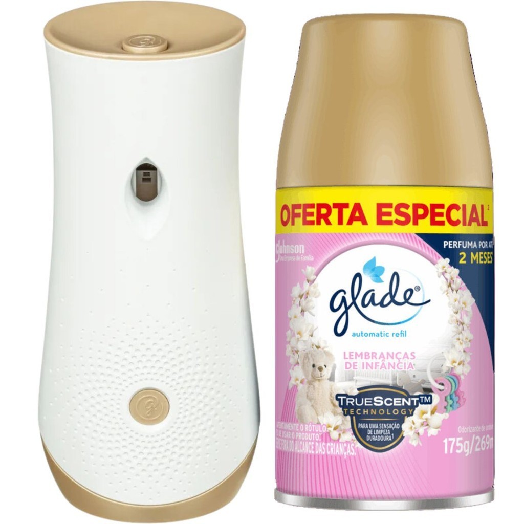 APARELHO ODORIZADOR GLADE + REFIL 12ML INFANCIA | Shopee Brasil