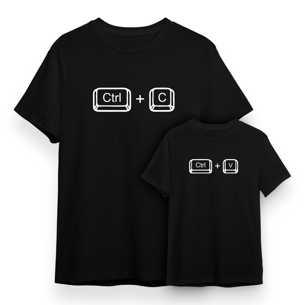 Kit 2 Camisetas Ctrl-C Ctrl -V Pai e Filho (a) Mãe e Filho (a) | Shopee ...