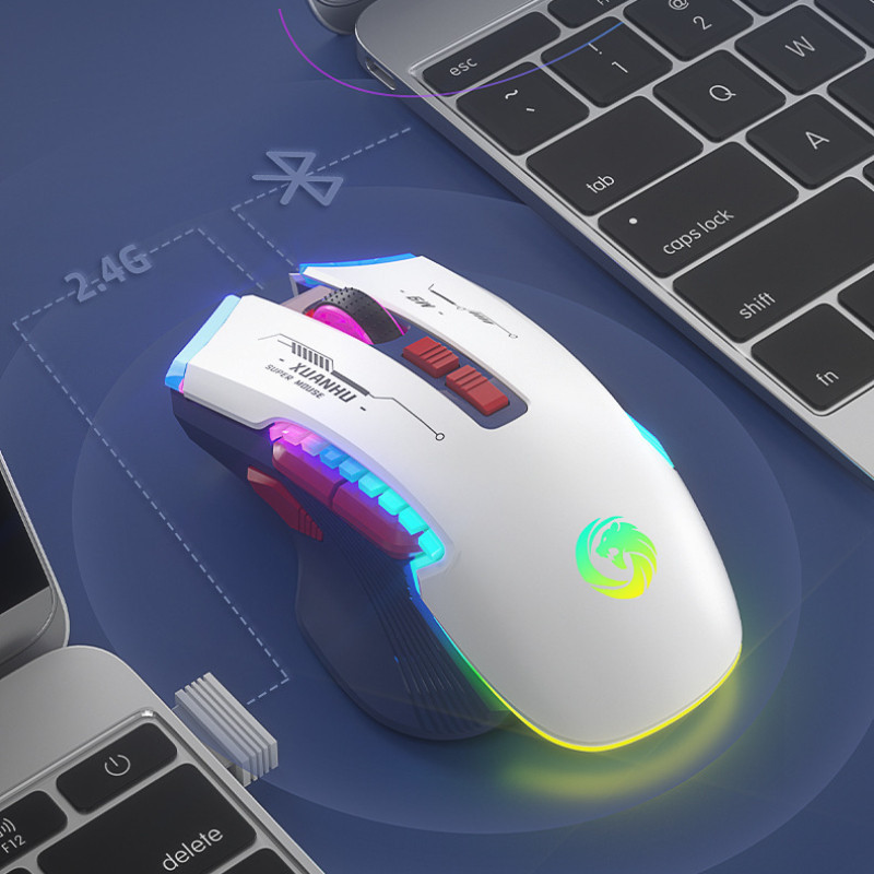 Mouse Para Jogos Sem Fio , Led RGB Super Sensitive Smooth Noise Reduction Keys , Modo Duplo 7 ...