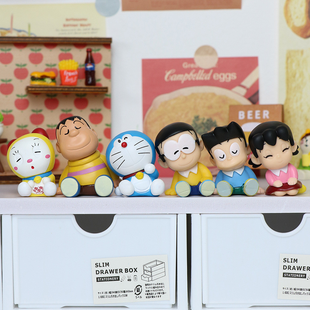 ST1 6 Pçs Doraemon Figura De Ação Noramyako Grande G Nobita Nobi ...