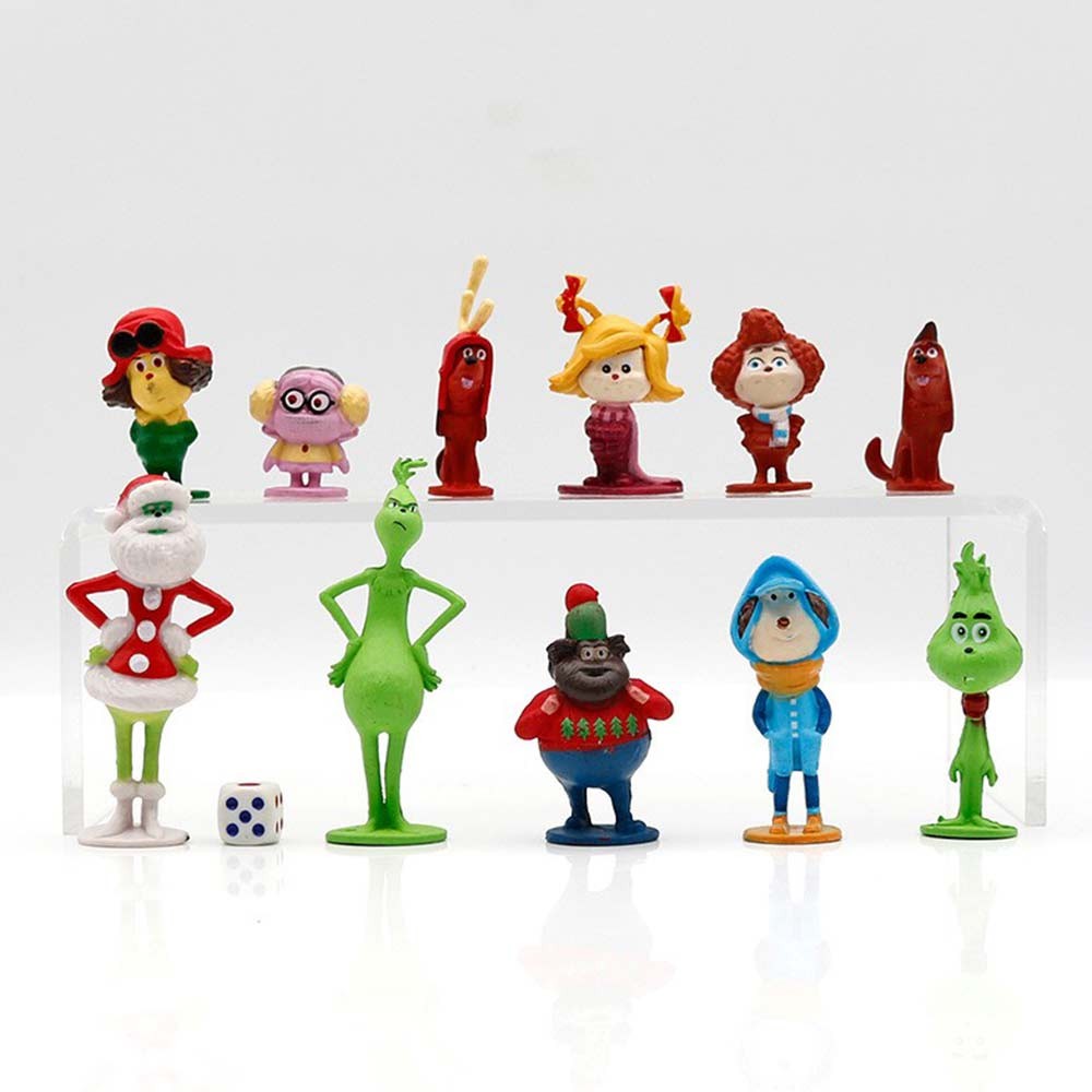 12PCs Movie How The Grinch Stole Action Figure Toys Cartoon Kids Toys ...