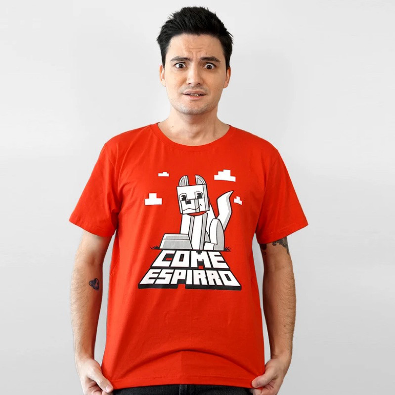 Camiseta Felipe Neto “Come espirro” saga minecraft. | Shopee Brasil