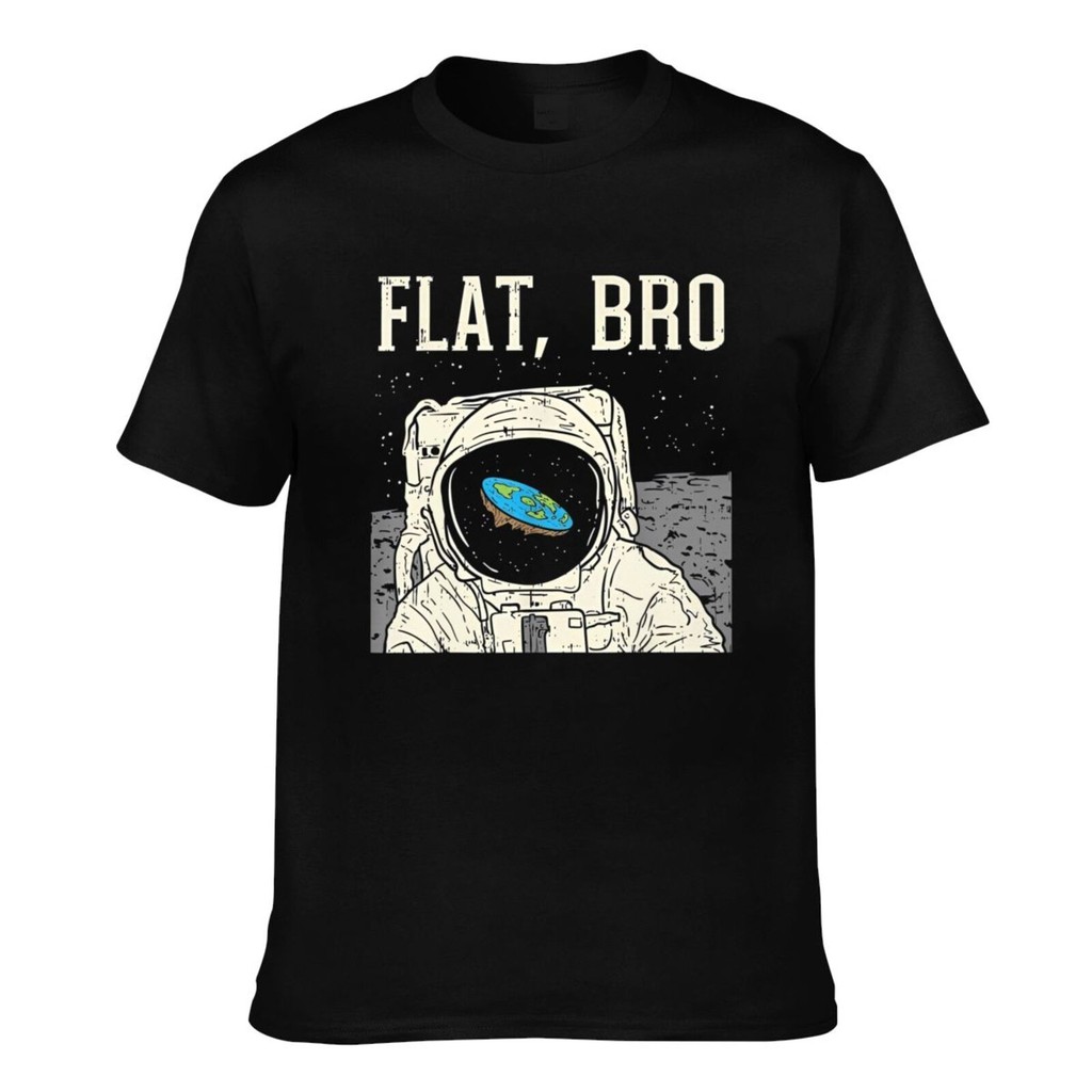Flat Bro Astr0Naut Engraçado Teoria Da Conspiração Terra Camisetas ...