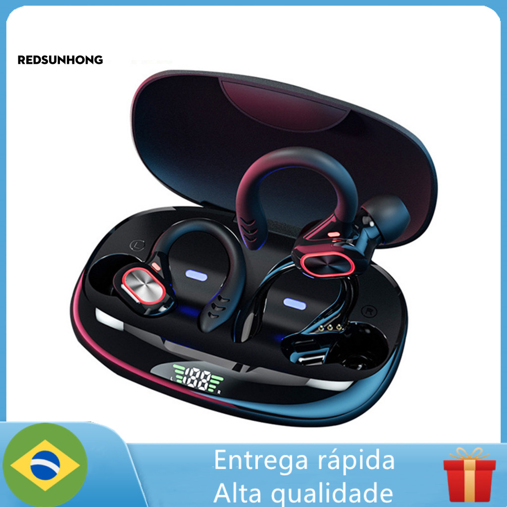 RH.Z Fone De Ouvido Sem Fio Leve Para Desktop LED Display Gancho ...