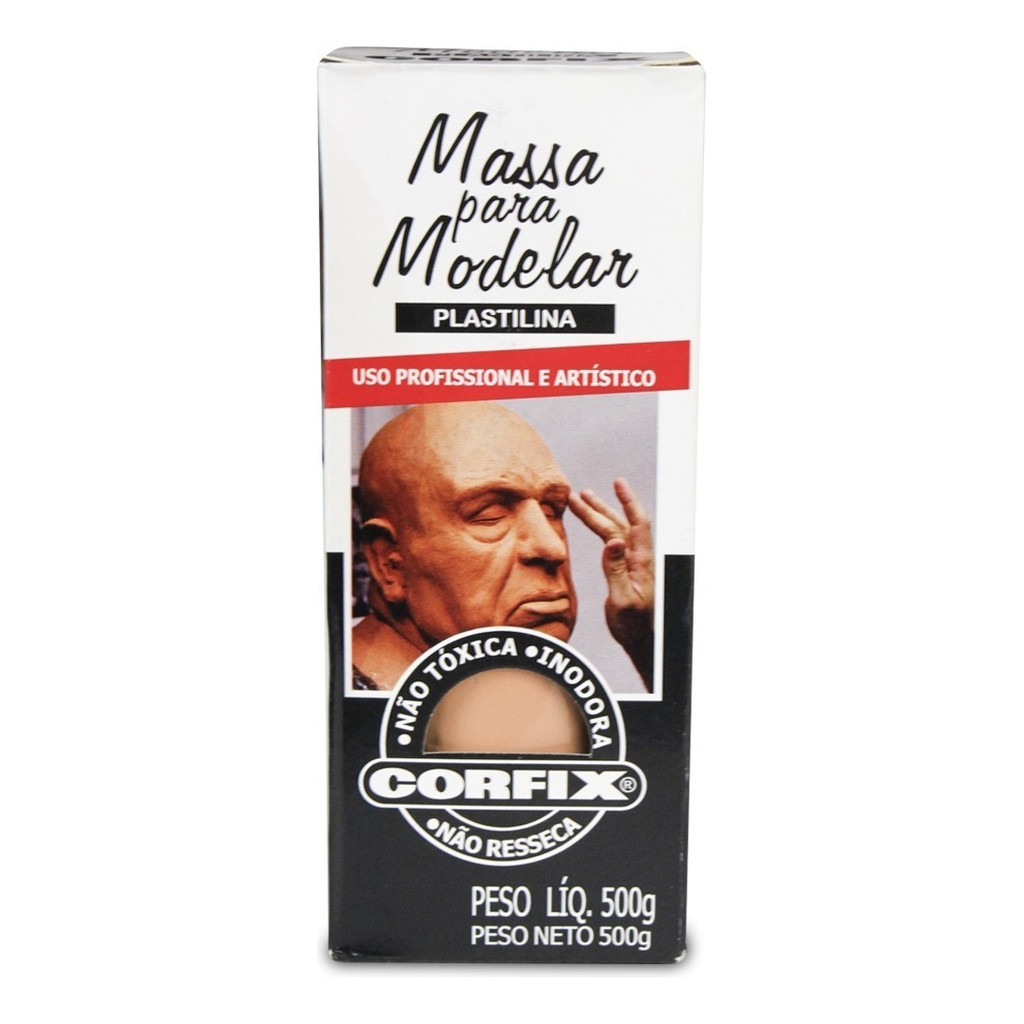 Massa Para Modelar Plastilina Corfix 306 Amarelo Pele 500g | Shopee Brasil