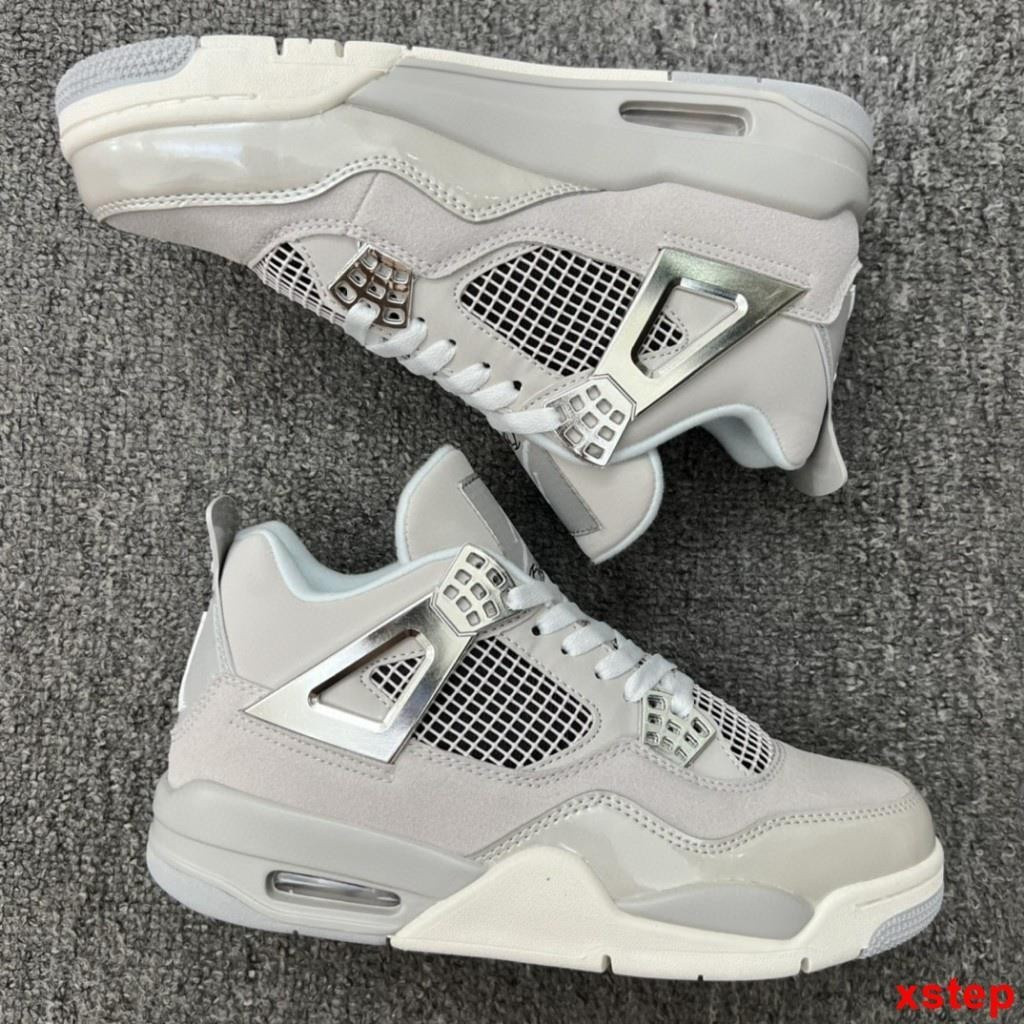 Sapatos De Prata Air Jordan 4 Retro " Friction Moment " AJ4 Lançados ...