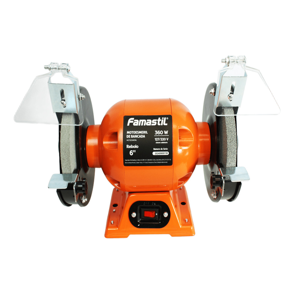Moto Esmeril de Bancada 6" 360W Monofásico Bivolt Famastil FOXLUX ...