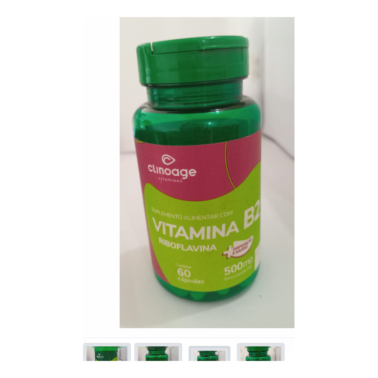 Clinoage Vitamina B2 60 Cápsulas Encapsulado Pote | Shopee Brasil