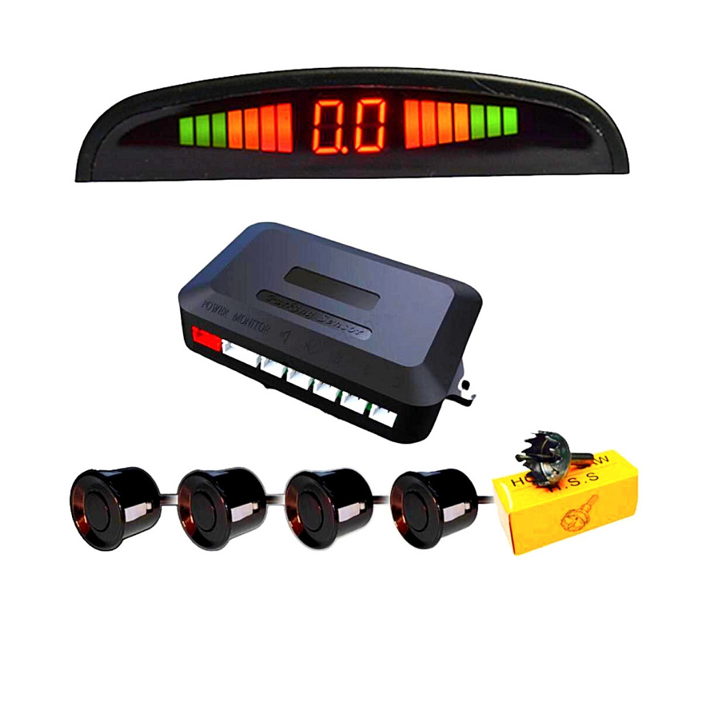Sensor Estacionamento Ré 4 Sensores Display para Carro Universal Novo ...