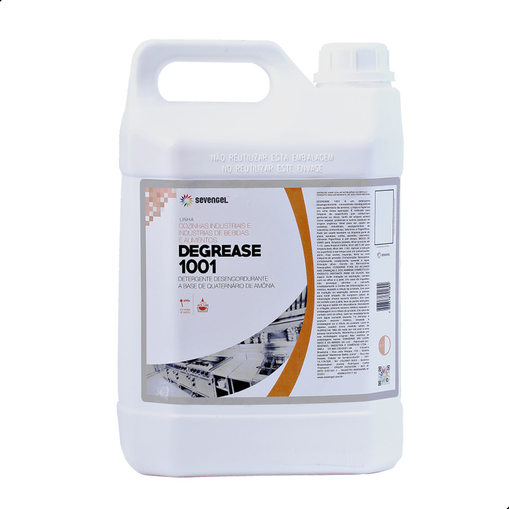 Detergente Desengordurante Degrease 1001 5 Lts Sevengel | Shopee Brasil