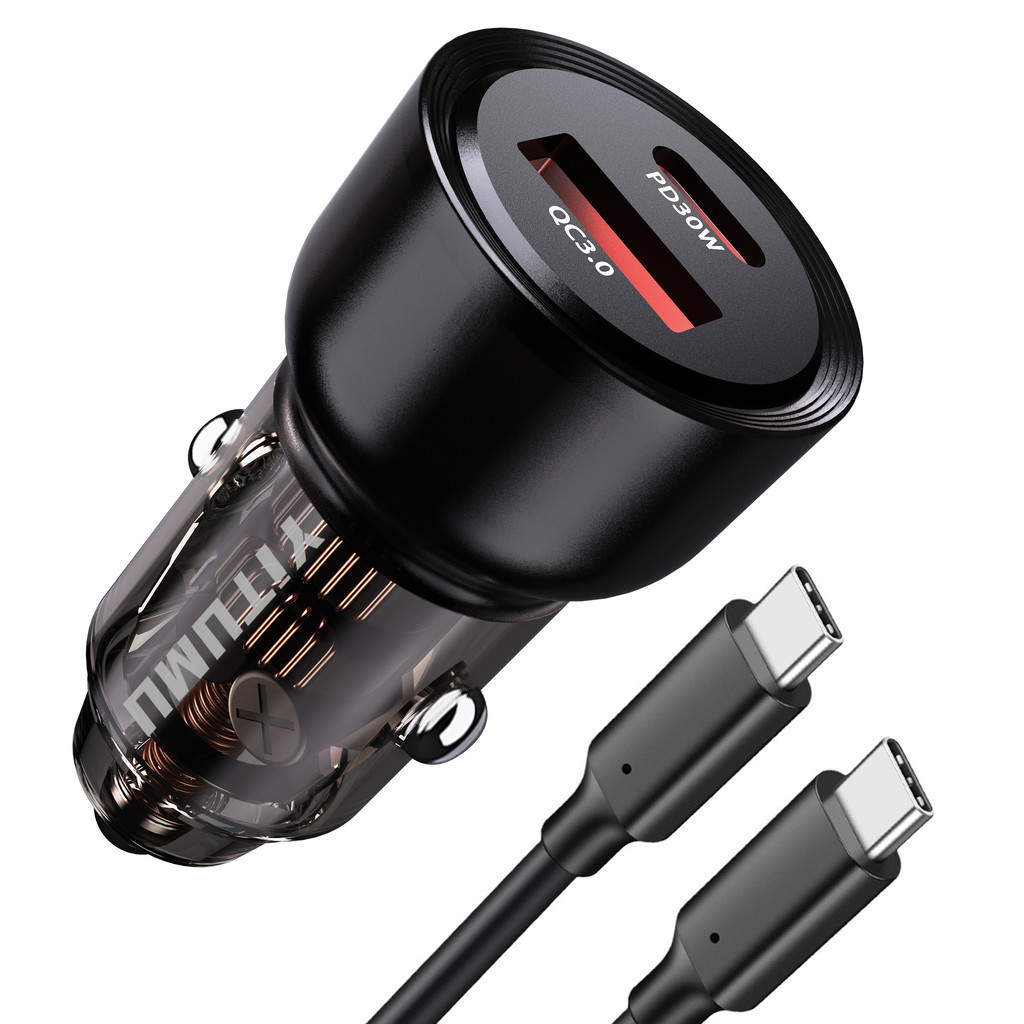 Carregador de Carro USB C 48W com Cabo de Carregamento Rápido 100W PD30W & QC18W A+ para iPhone ...