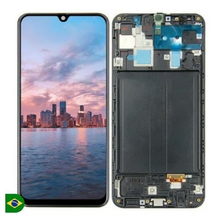 Frontal Tela Display Touch A30s A307 C/ Aro Original Oled Com Biometria Pronta Entrega | Shopee ...