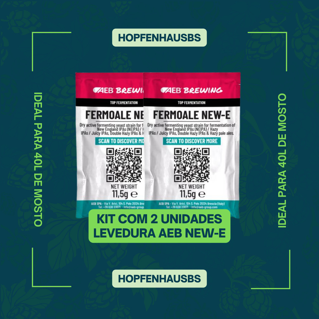 Levedura AEB Fermoale New-E 11,5g - Kit com 2 unidades | Shopee Brasil