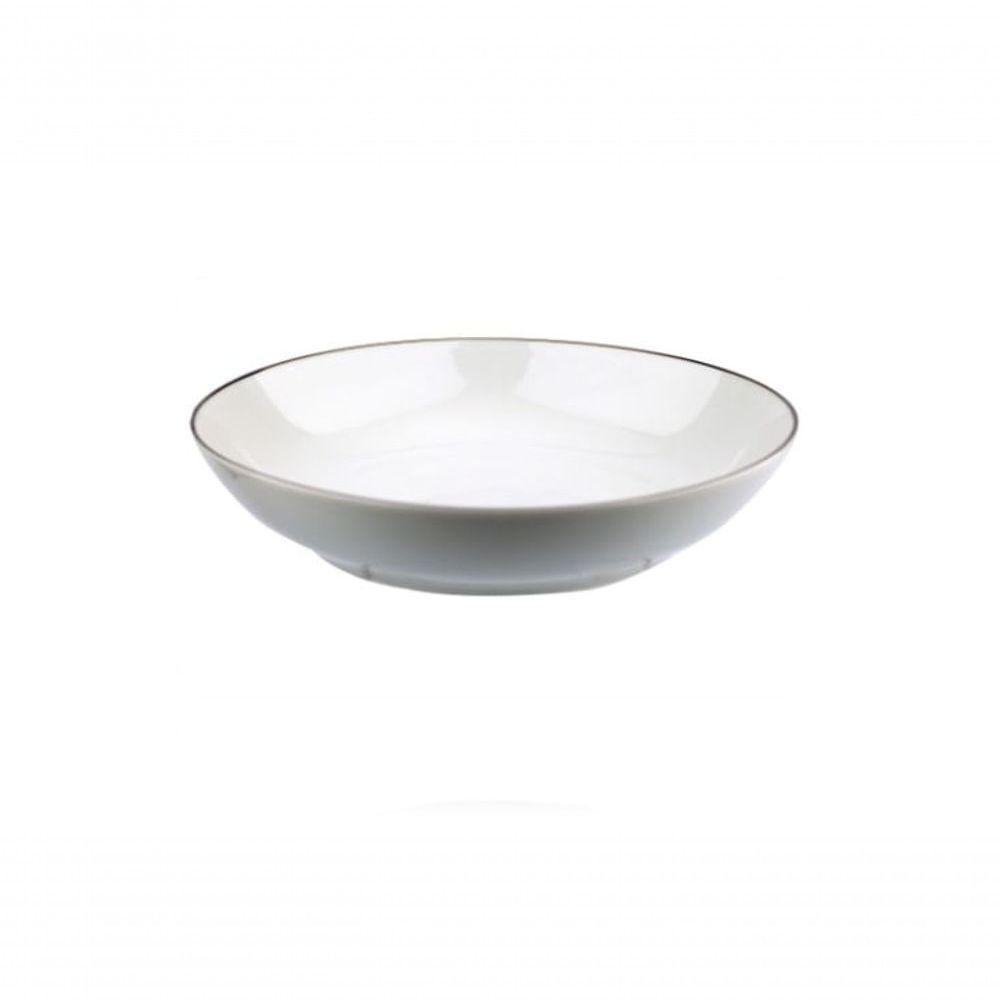 Prato Fundo Em Porcelana Legacy Silver 20cm L’hermitage Branco | Shopee ...