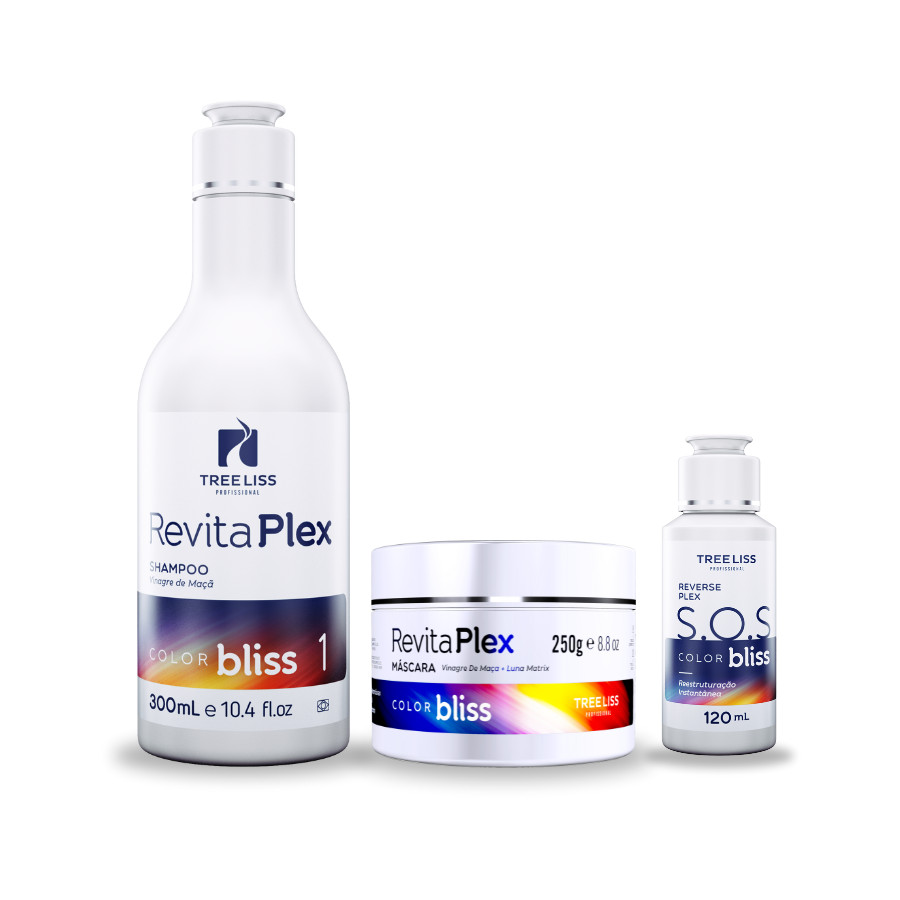 Kit Reconstrução Shampoo, máscara e SOS Revitaplex Treeliss | Shopee Brasil