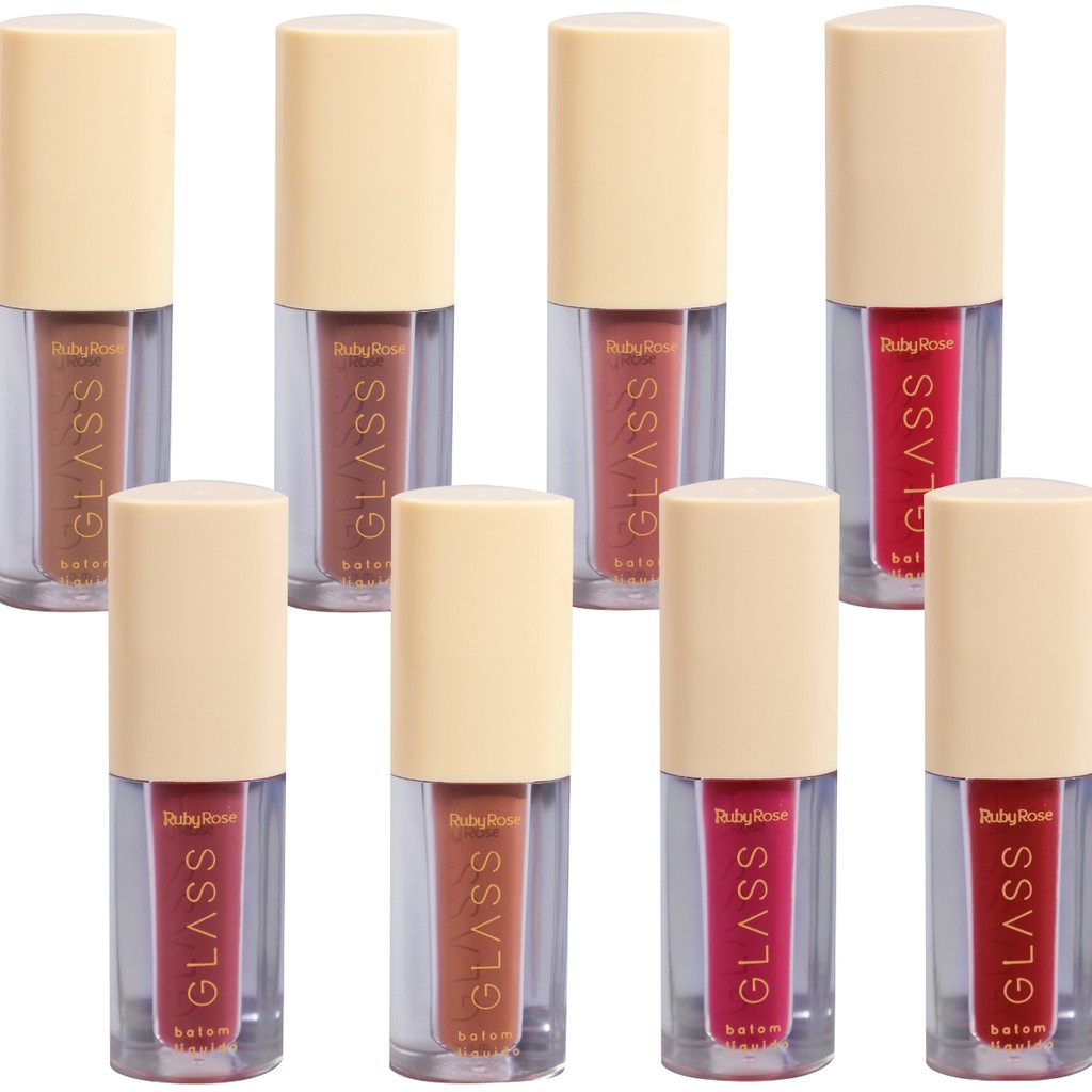 Batom Líquido Velvet da Linha Glass by Ruby Rose HB 578 Cores Alta ...