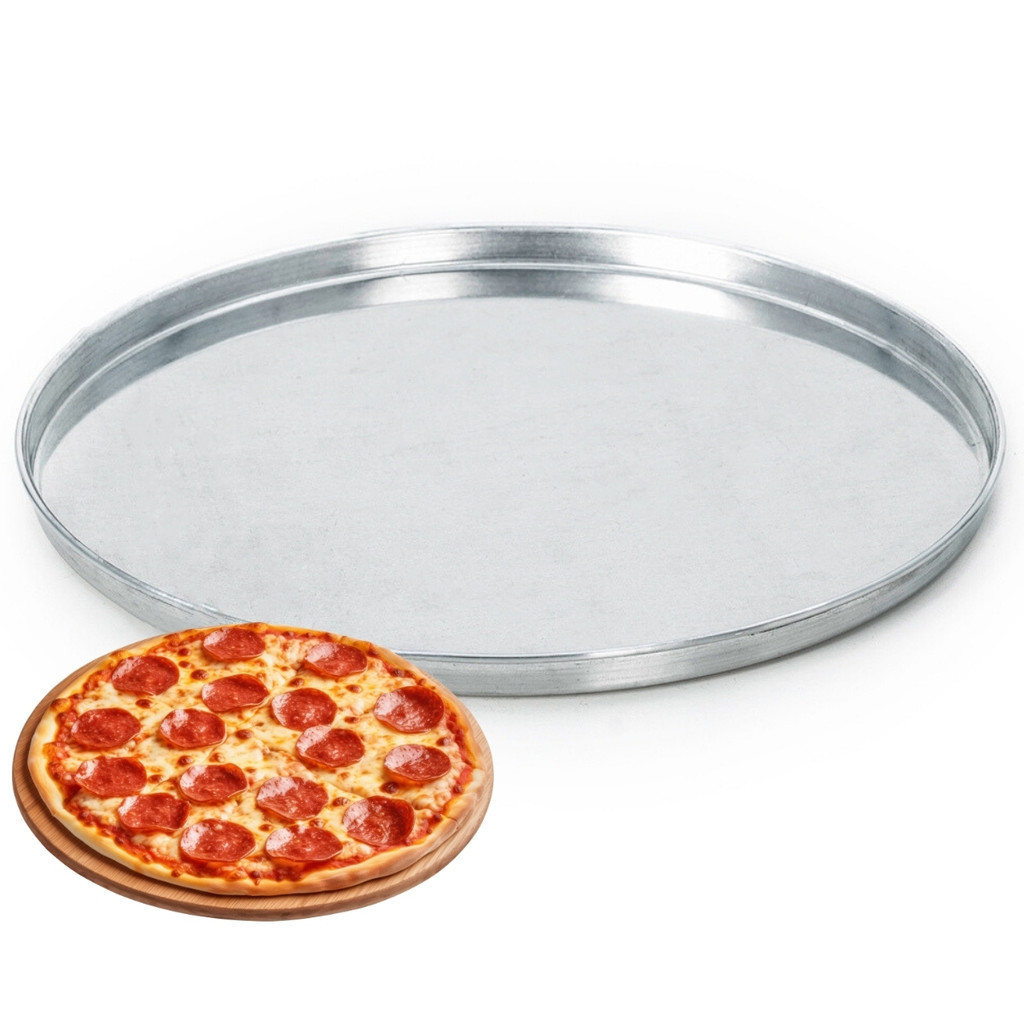 Forma de Pizza 30 cm com Borda Reforçada Alumínio Polido | Shopee Brasil