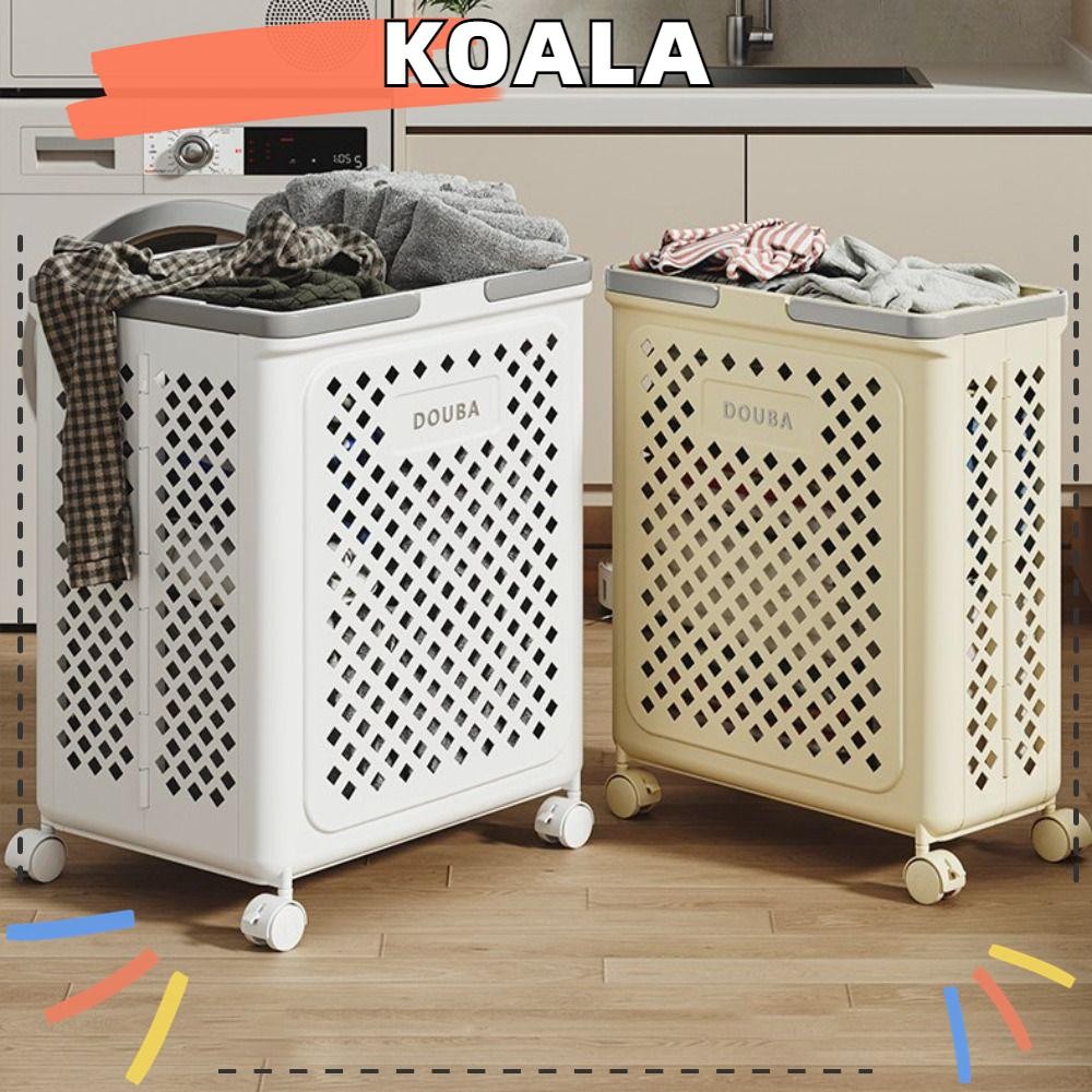 Cesta De Lavanderia KOALL , Com Rodas Armazenamento Oca Dobrável ...