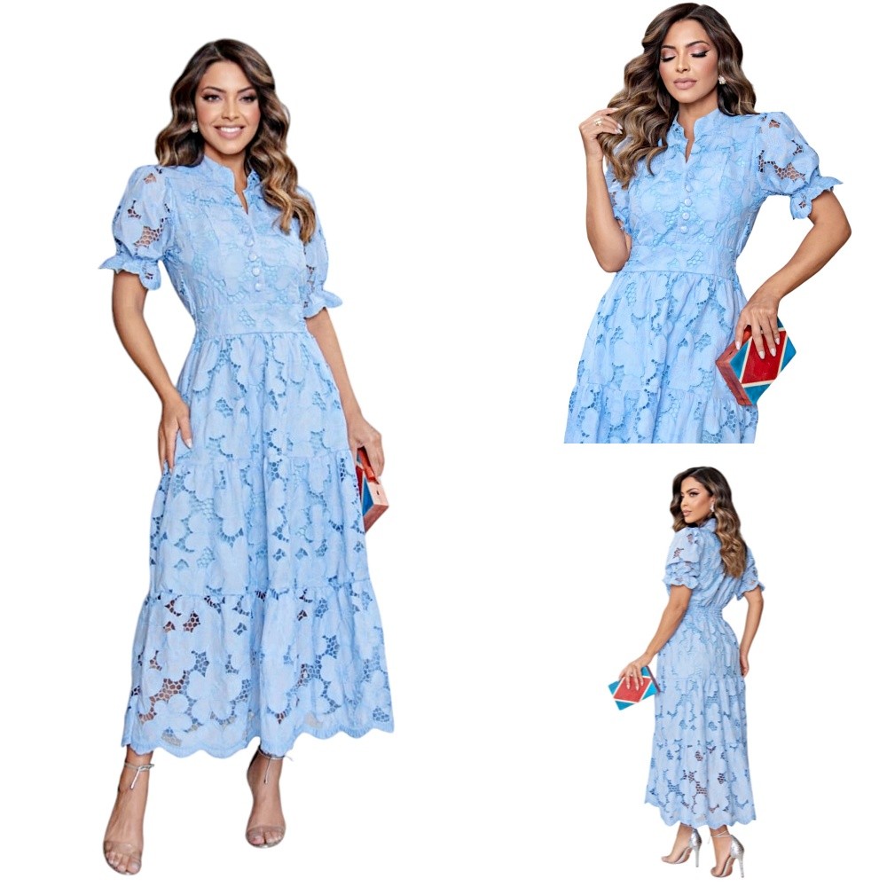 Vestido Feminino Moda Cristã Comportado Modesto Max Ilanna | Shopee Brasil