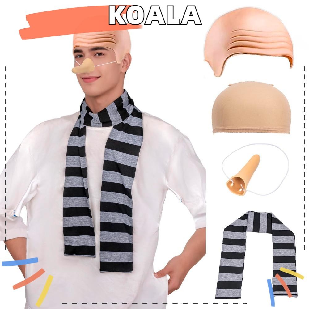 KOALL 4pcs Gru Cos Kits , Despicable Me Bald Cap Acessórios Para ...