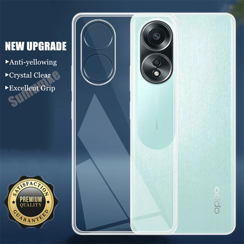 Para OPPO A78 5G CPH2483 CPH2495 Fino Ajuste Cristalino Flexível Capa ...