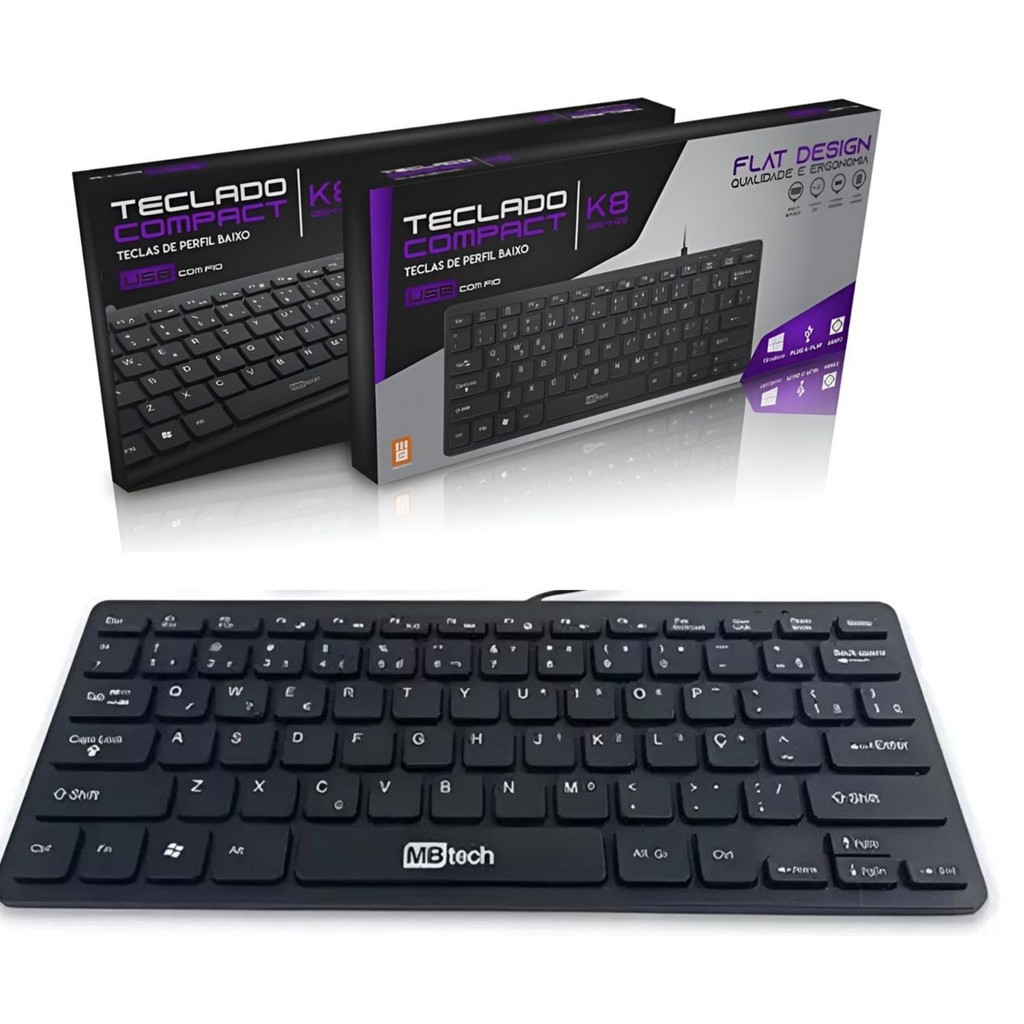Mini Teclado Usb Notebook Pc Computador - Modelo Compact | Shopee Brasil