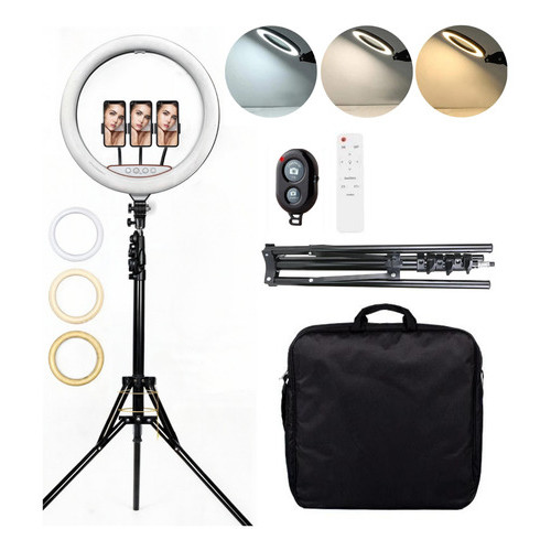 Ring Light Profissional Grande Led 18 Polegadas Tripé e bolsa | Shopee ...